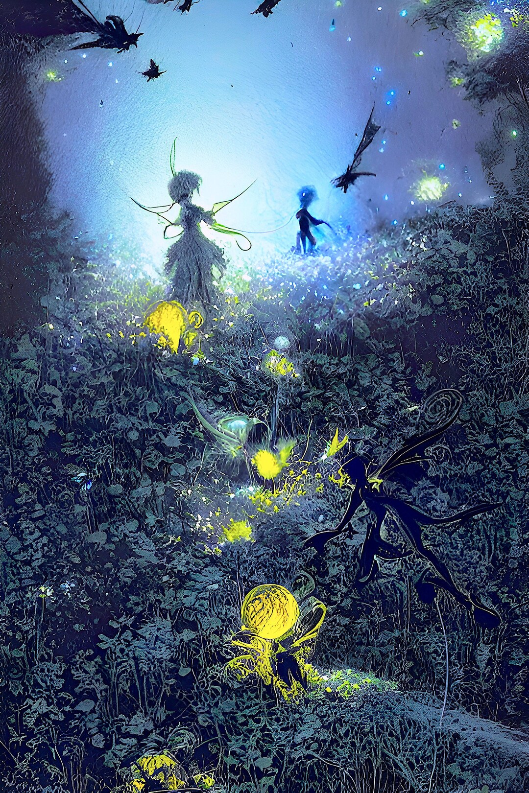 Sprite Night (gorgeous Metallic Print) - Etsy