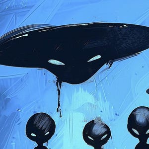 Alien Greys (blue) - Etsy