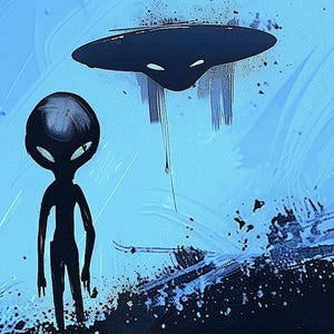 Alien Greys (blue) - Etsy