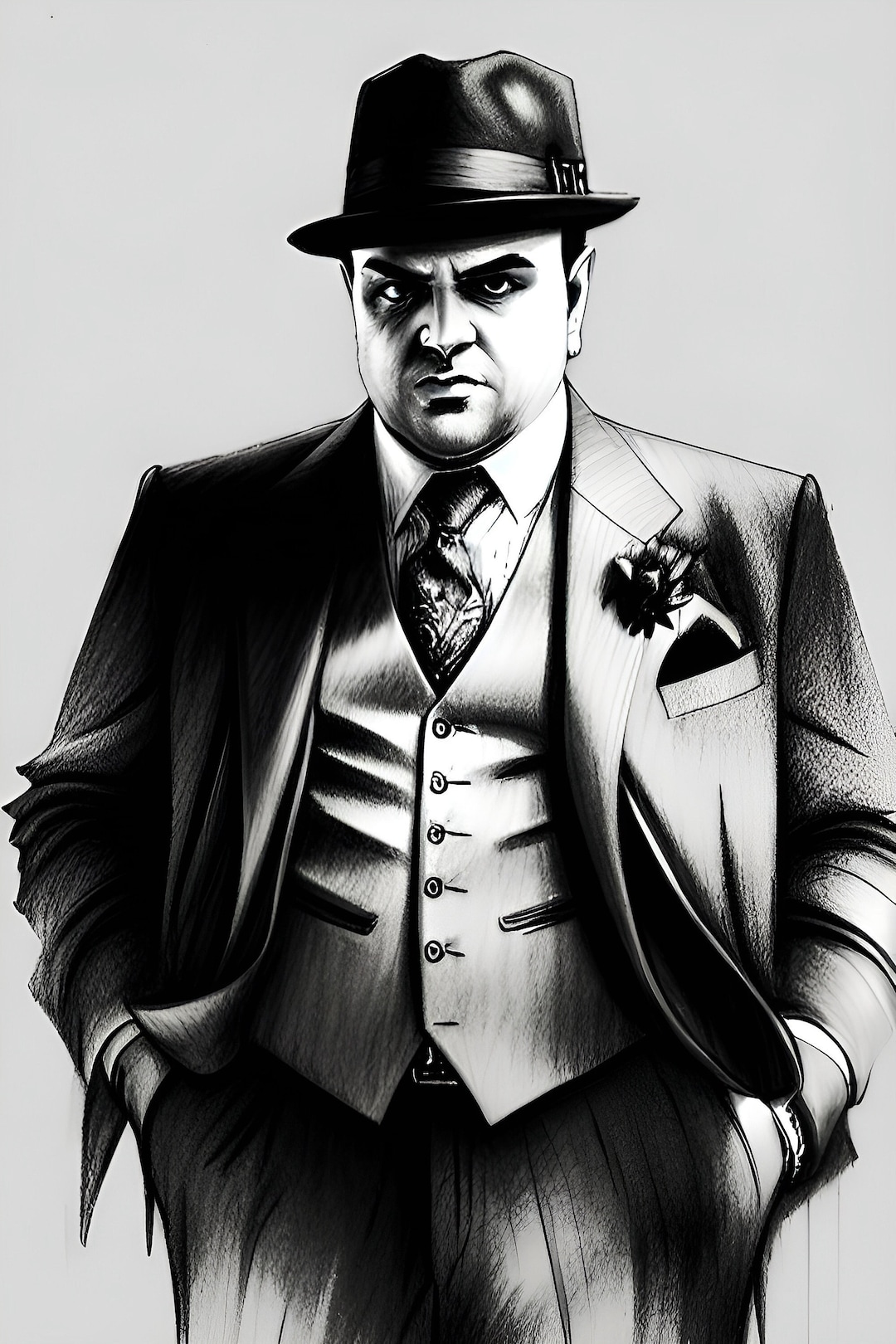 Al Capone Art Print, Limited Edition Illustration - Etsy