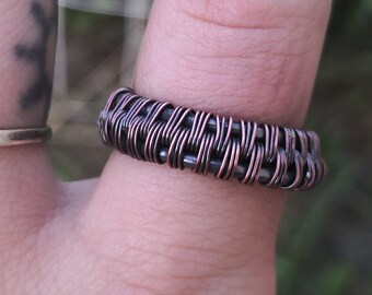Wire woven ring | Etsy