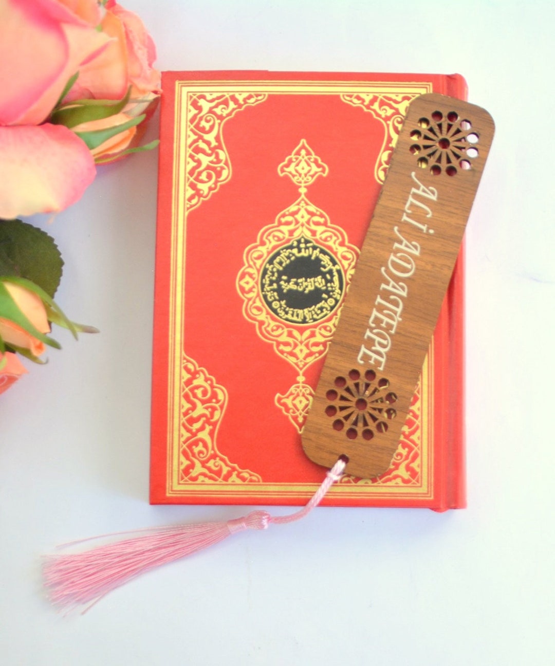 Red Quran Arabic Small Size Book, Ramadan Woman Eid Gift, Garnet Red ...