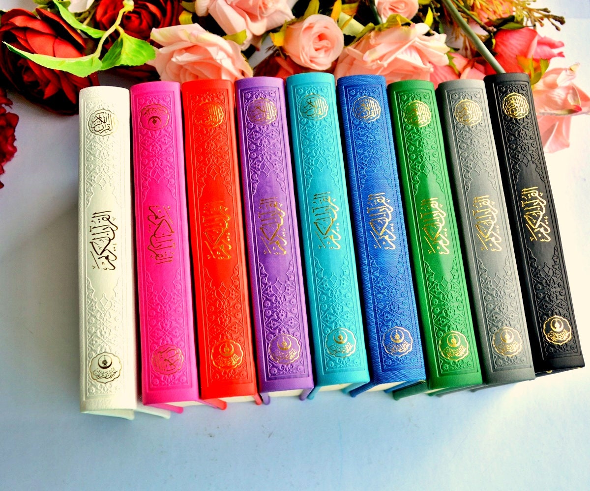 Muslim Small Quran Leather Mini Quran Grey Arabic Coran - Etsy Nederland