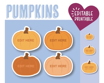 Printable Fall Leaves Tags Editable Name Badge Tags - Etsy