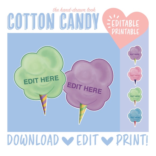 Cotton Candy Art - Etsy