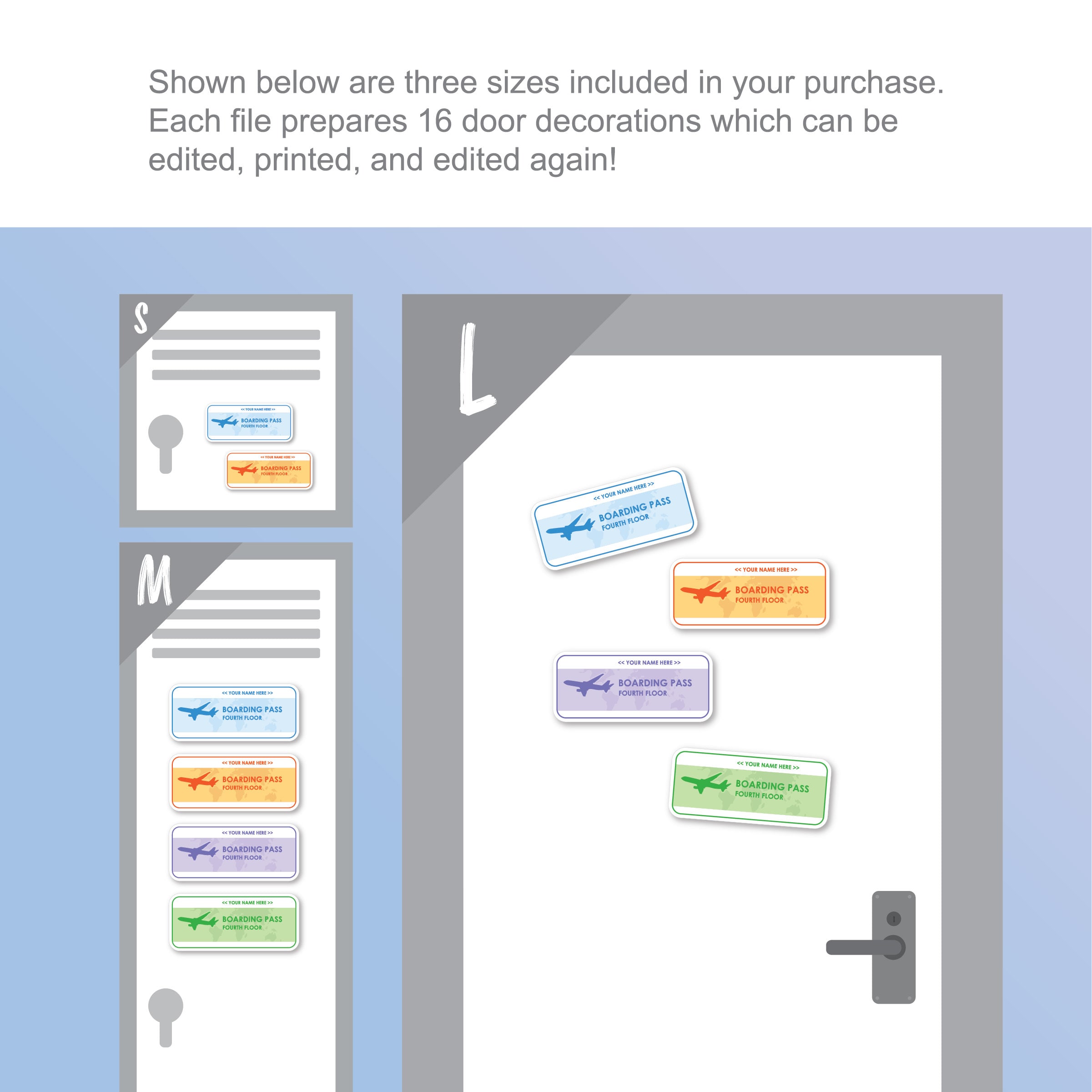 Boarding Pass Door Decoration | Etsy