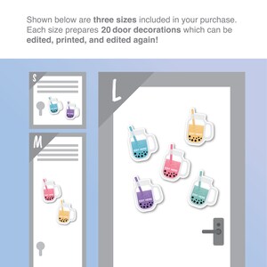 Bubble Tea, Please / Door Dec / Drinks / Beverage / Summer / Printable ...