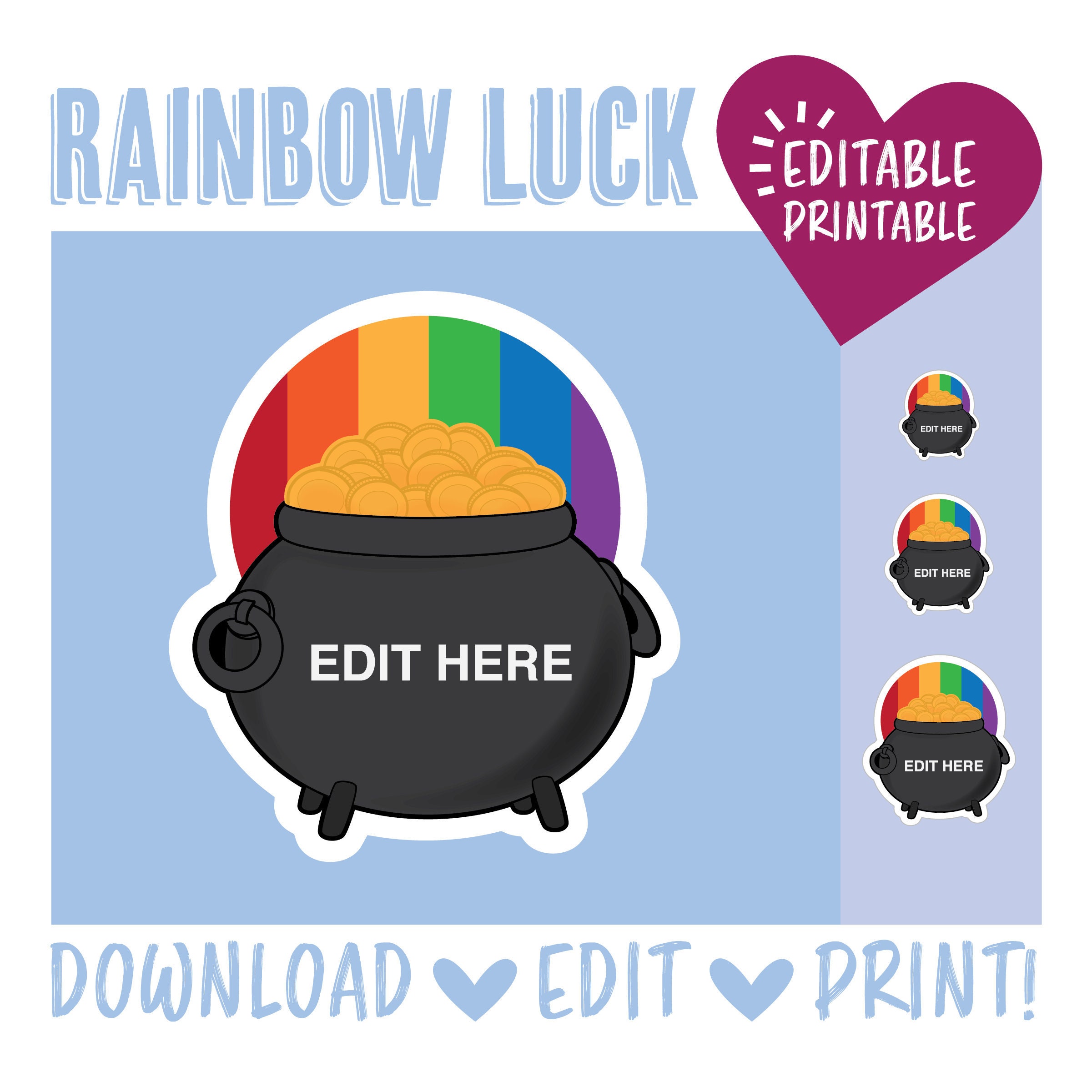 Rainbow Luck Door Decoration / Shamrock / Saint Patrick's | Etsy