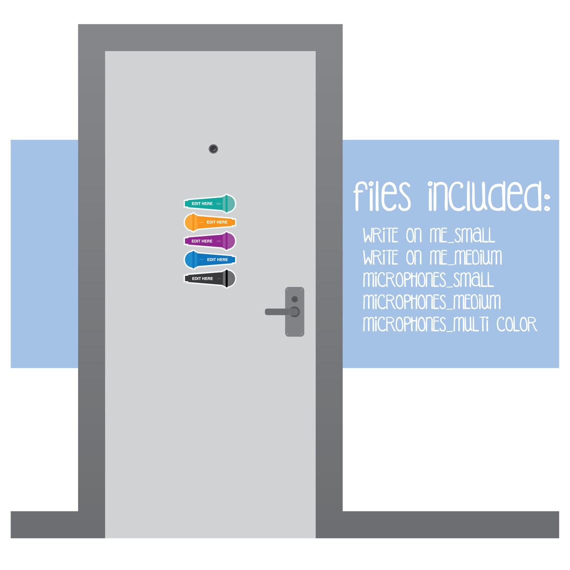 Microphone Door Dec / Music / Vintage / Choir / Singing / Karaoke ...