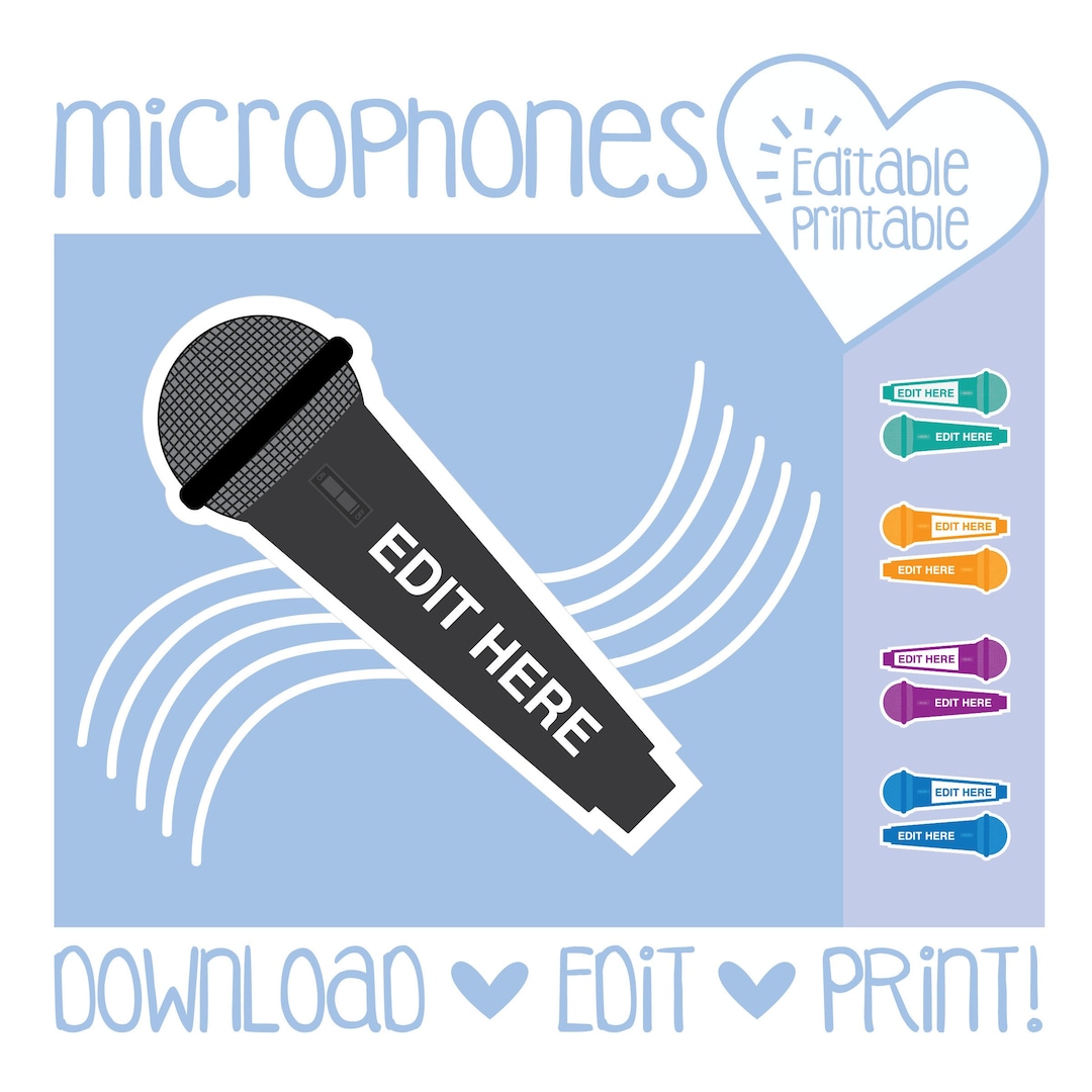 Microphone Door Dec / Music / Vintage / Choir / Singing / Karaoke ...