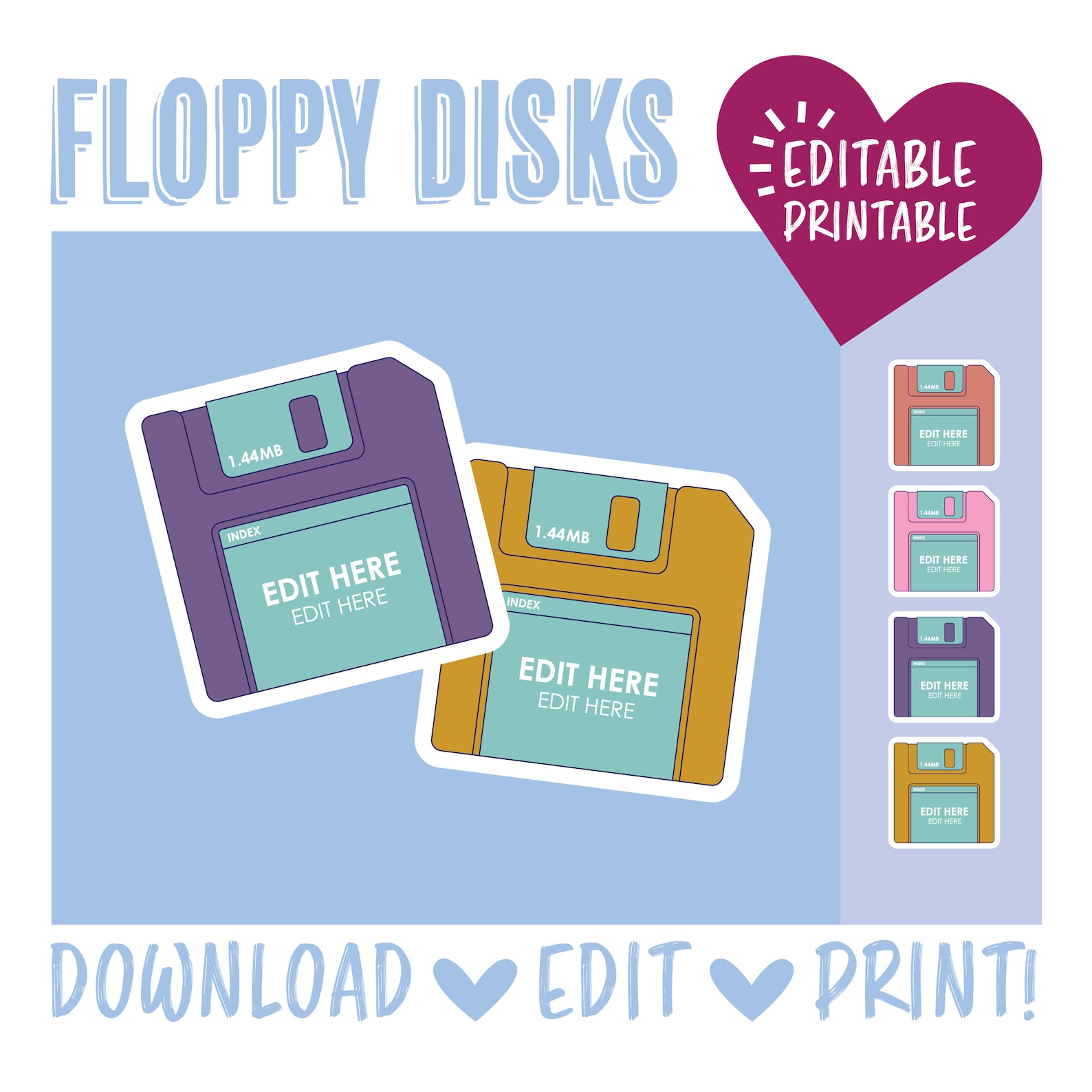 Floppy Disks Door Decoration / 70's / 80's / 90's / Nostalgia ...