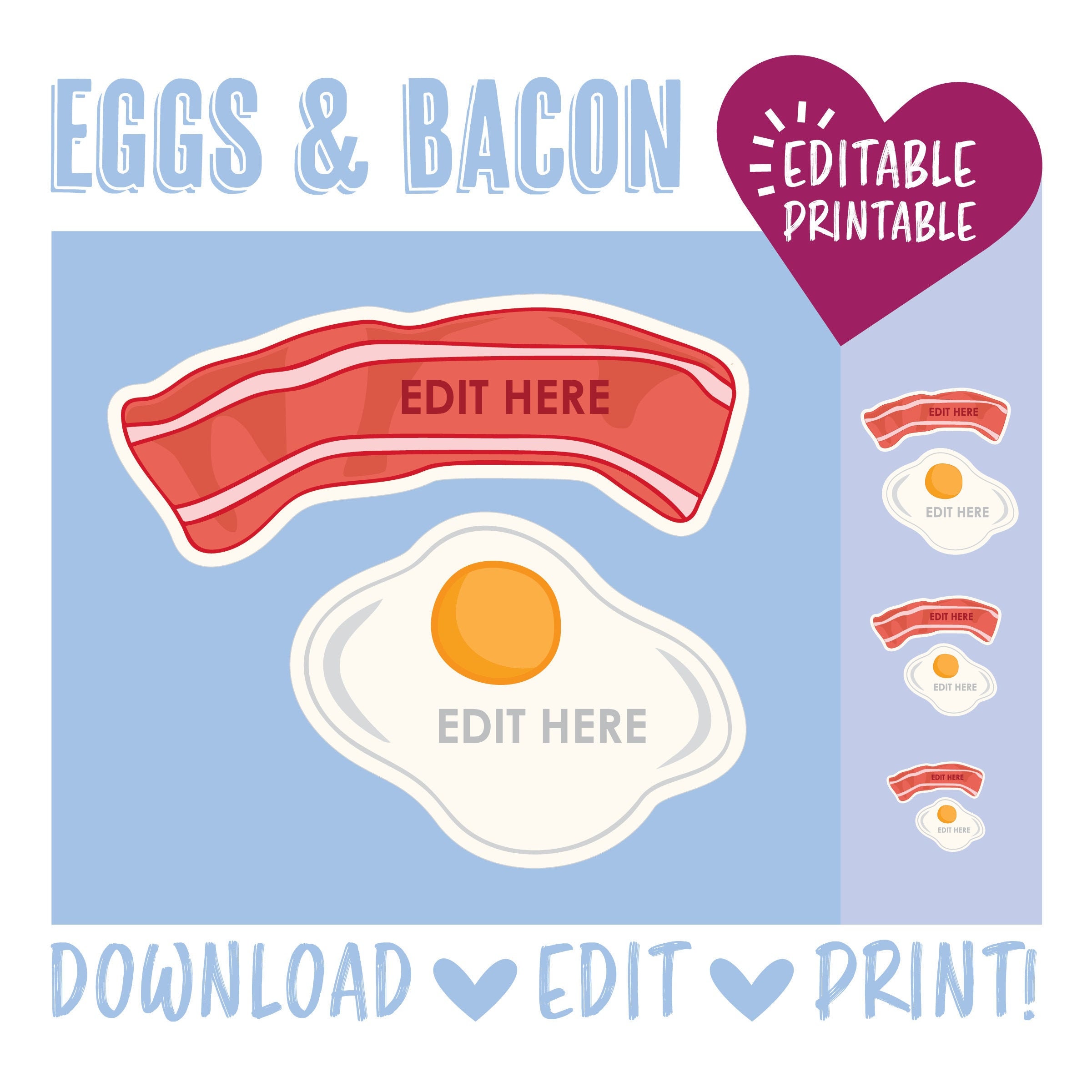 Eggs & Bacon Door Decoration / Door Dec / Breakfast / the - Etsy