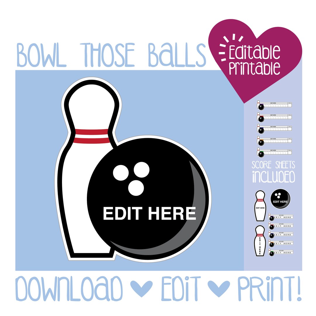 Bowl Those Balls Door Decoration / Bowling / Sport / Strike / Spare ...