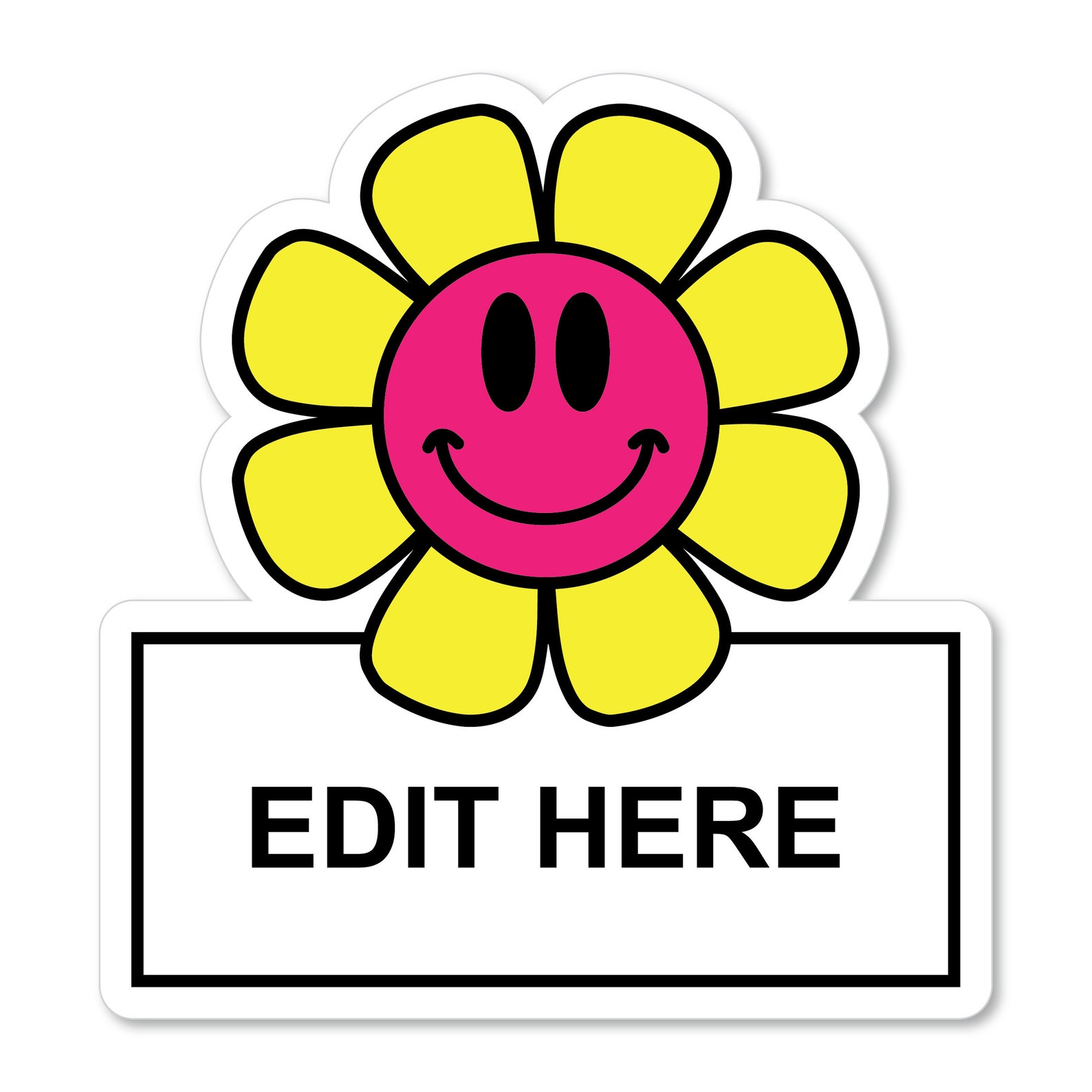 Smiley Flowers Door Decoration, Y2K, 90s, 2000s, Smiley Stickers ...