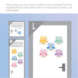 Owl Cuties Door Decoration / Owl / Animal / Printable / Door Dec / RA ...