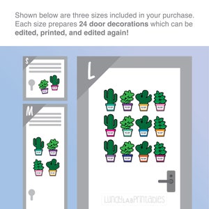 Succulent Door Decoration Printable, Door Dec, RA, Residence Life ...