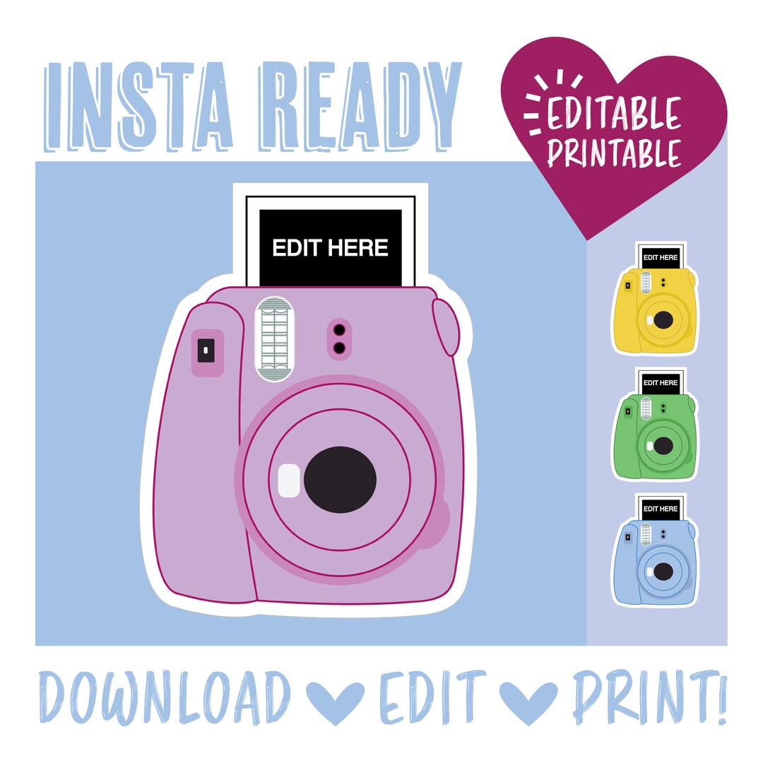 Insta Ready Door Decoration / Printable / Camera / Photo / Shot ...