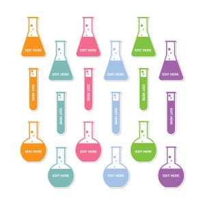 Chemistry Set Door Decoration, Chemical Reactions, Test Tubes , Beaker ...