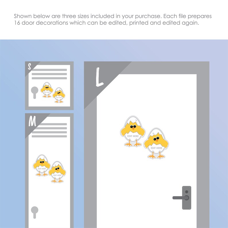 Chickie Doo Door Decoration / Spring / Easter / Chicks / | Etsy