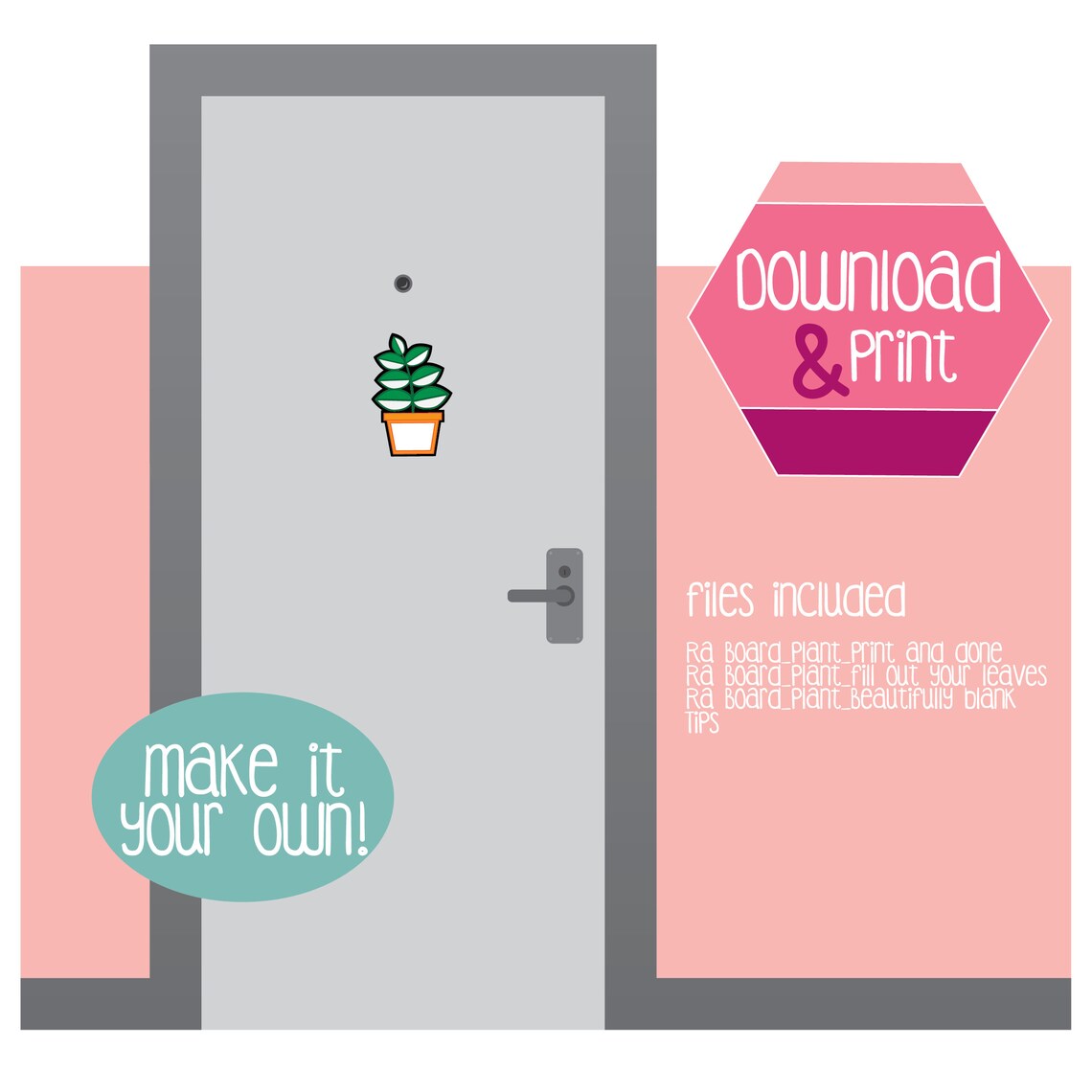 Potted Plant RA Board / Printable / on Duty Board / Where Am I? / Where ...