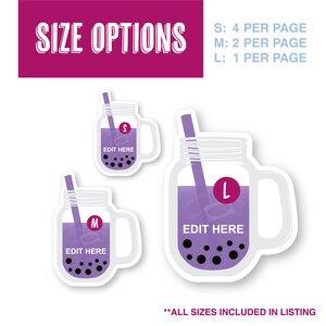 Bubble Tea, Please / Door Dec / Drinks / Beverage / Summer / Printable ...