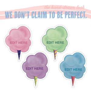 Cotton Candy Door Decoration / Hand-drawn / Carnival /sweet / Editable ...