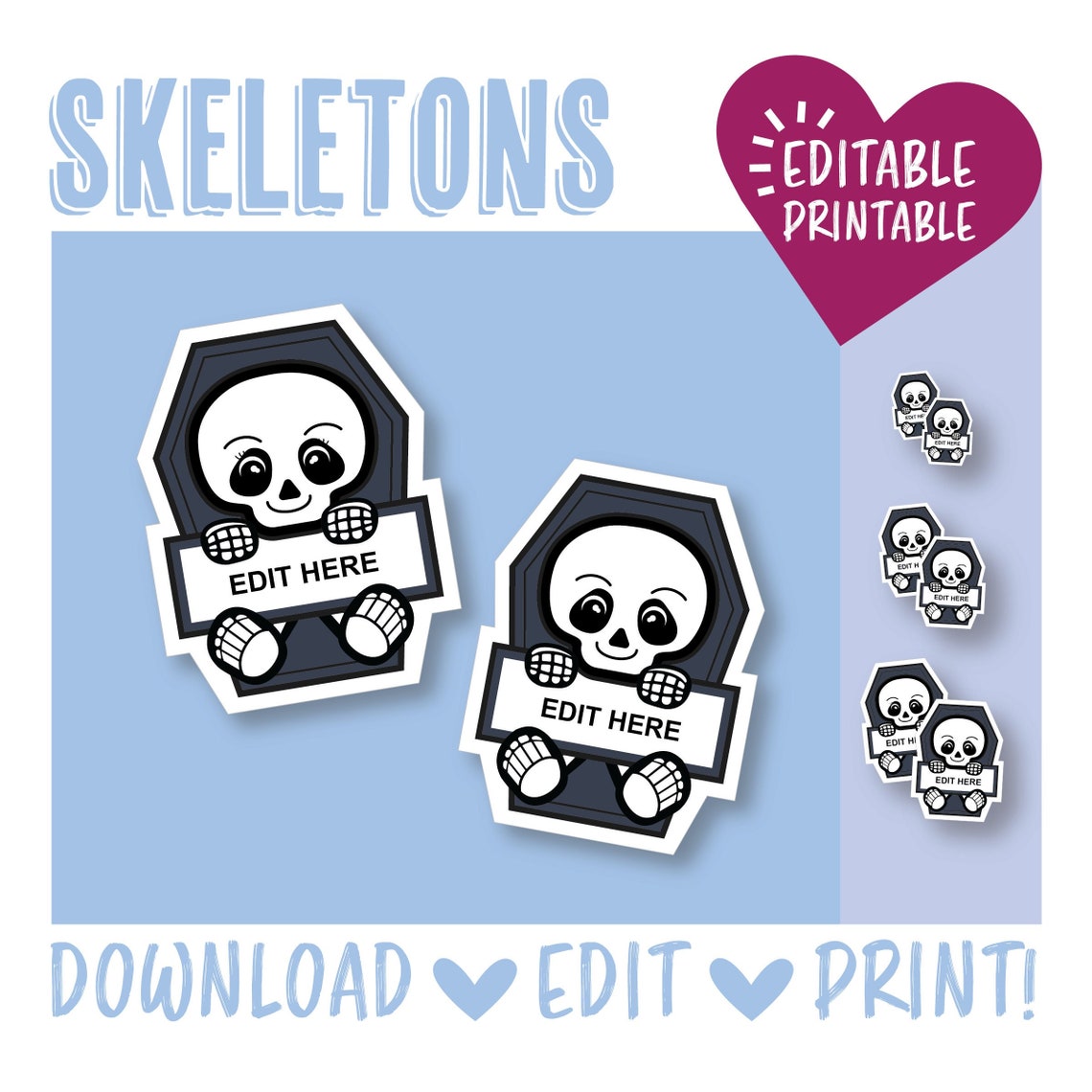 Skeleton Door Decoration / Halloween / Printable / RA / - Etsy