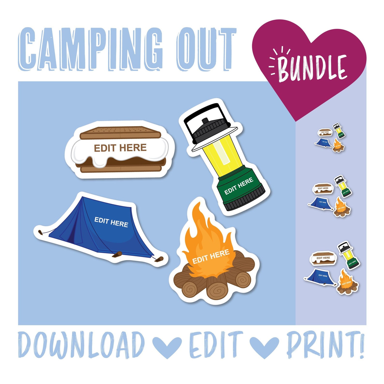 Camping Out Door Decorations - Etsy