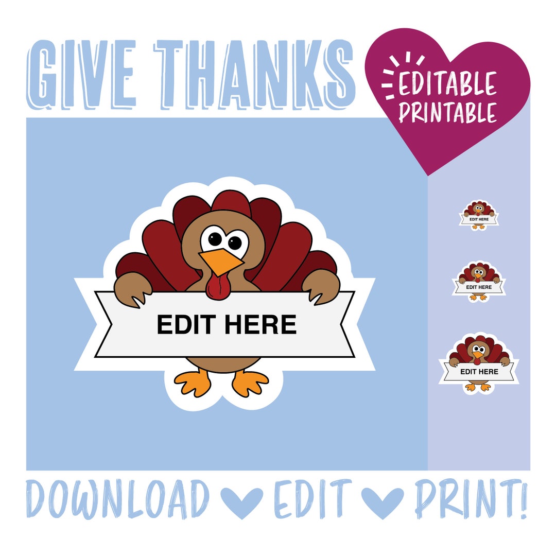 Thanksgiving Door Decoration / Turkey / Holiday / Food / Banner ...