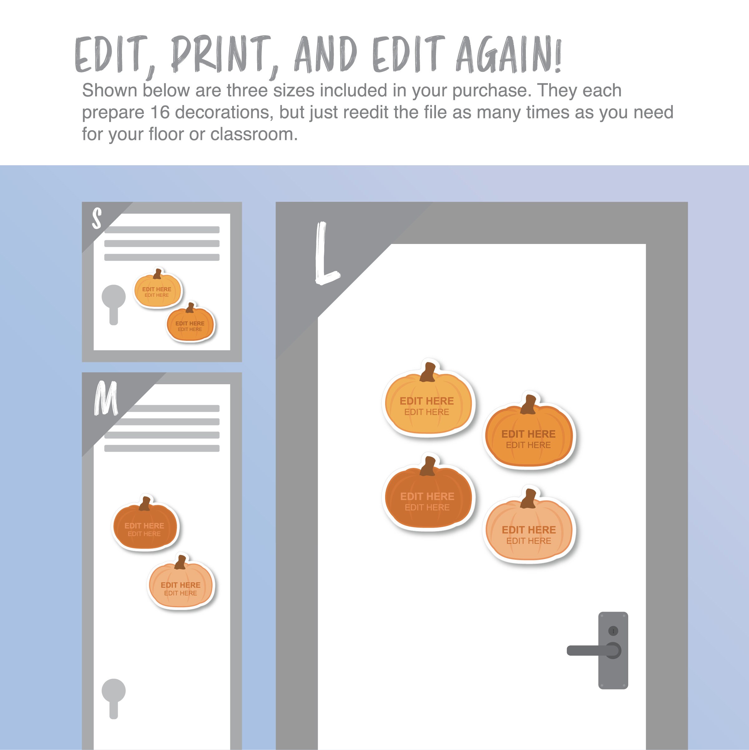 Pumpkin Door Decoration / Halloween / Fall / Thanksgiving / - Etsy