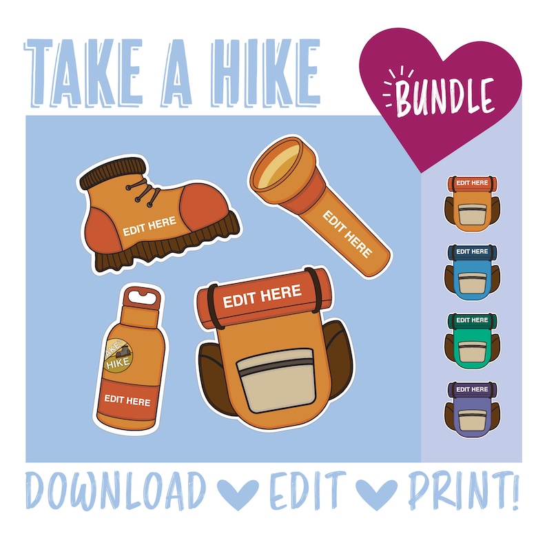 Take A Hike Bundle / Door Dec / Outdoor / Recreation / - Etsy