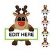 Rudolph the Red-nose Reindeer Door Decoration / Santa / Sleigh ...