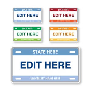 License Plates Door Decoration / Printable / Travel / Road Trip ...