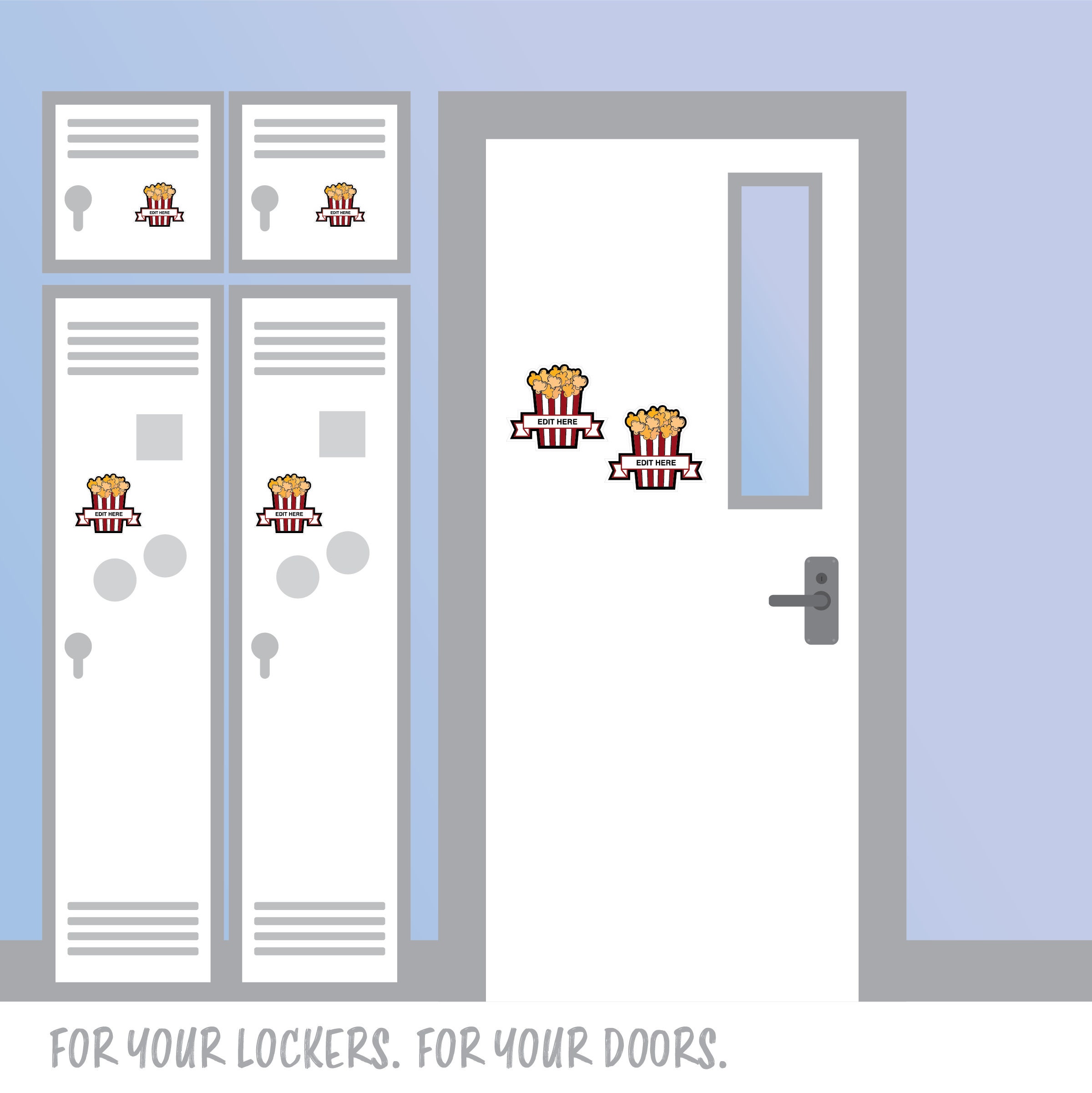 Just Pop'n Door Decoration / Printable / Cinema / Popcorn - Etsy