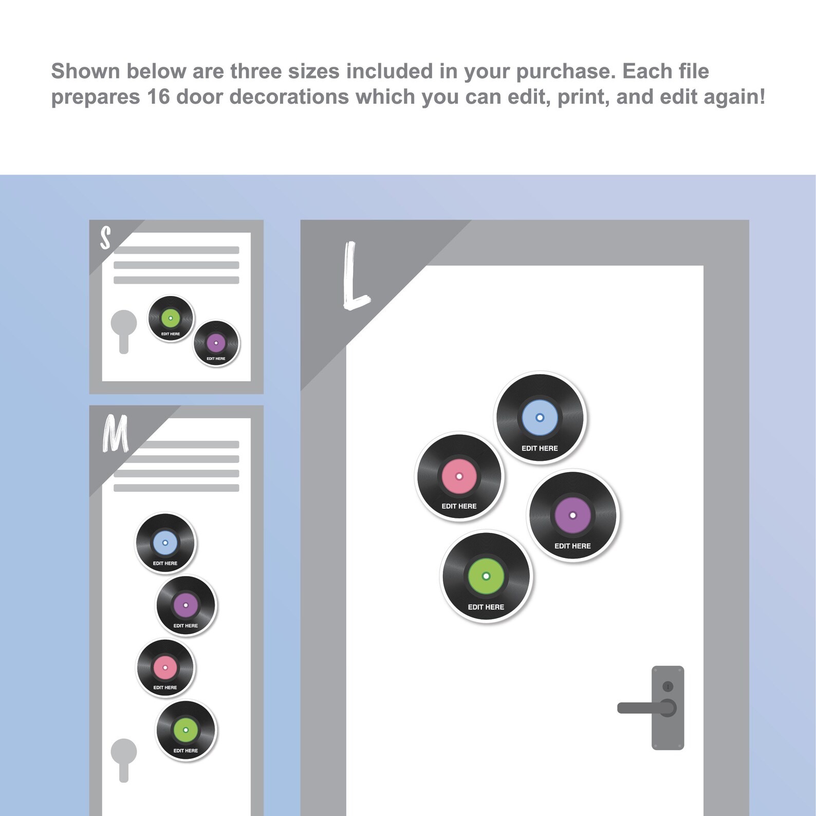 Vinyl Record Door Decoration - Etsy