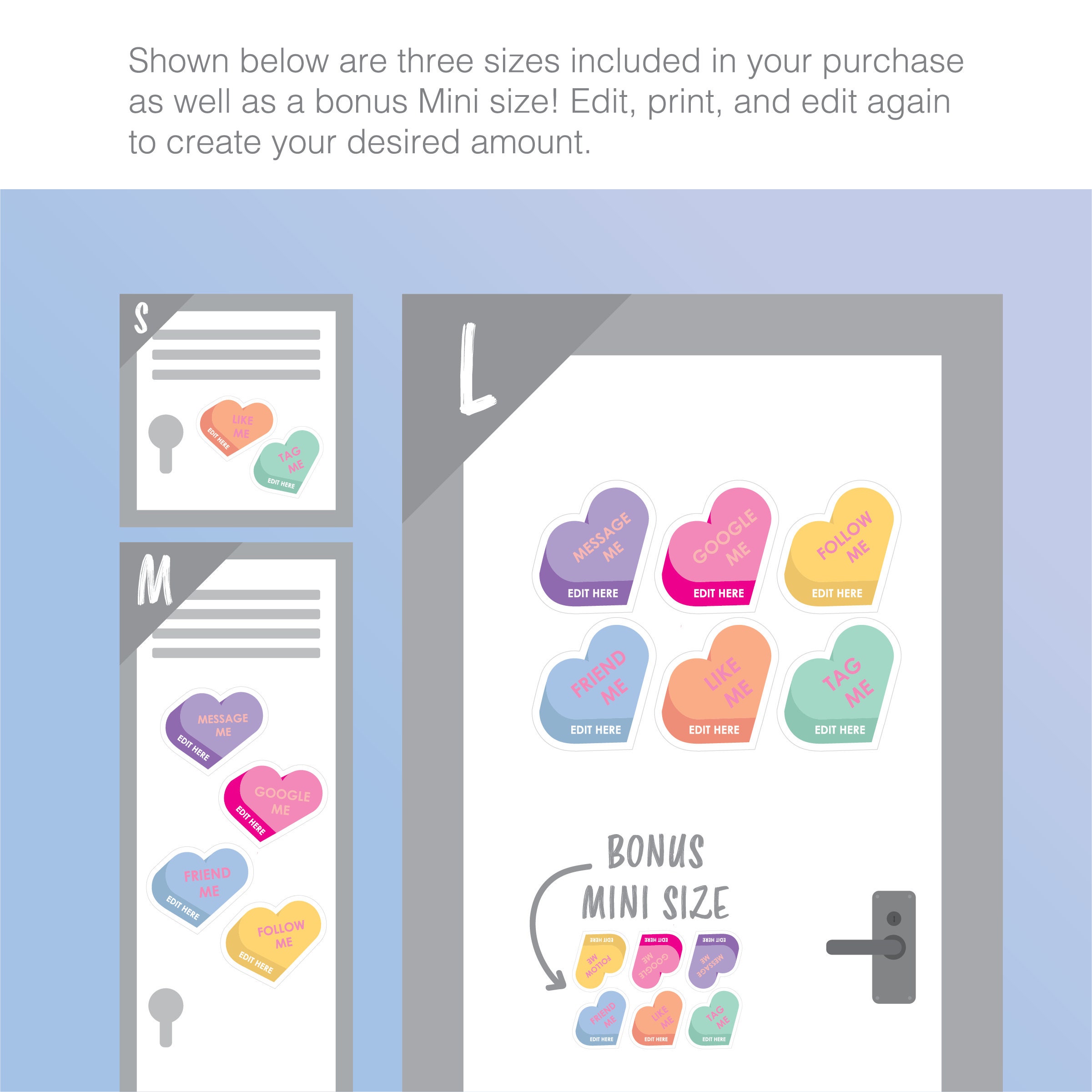 Candy Hearts Door Decoration / Valentine's Day / | Etsy