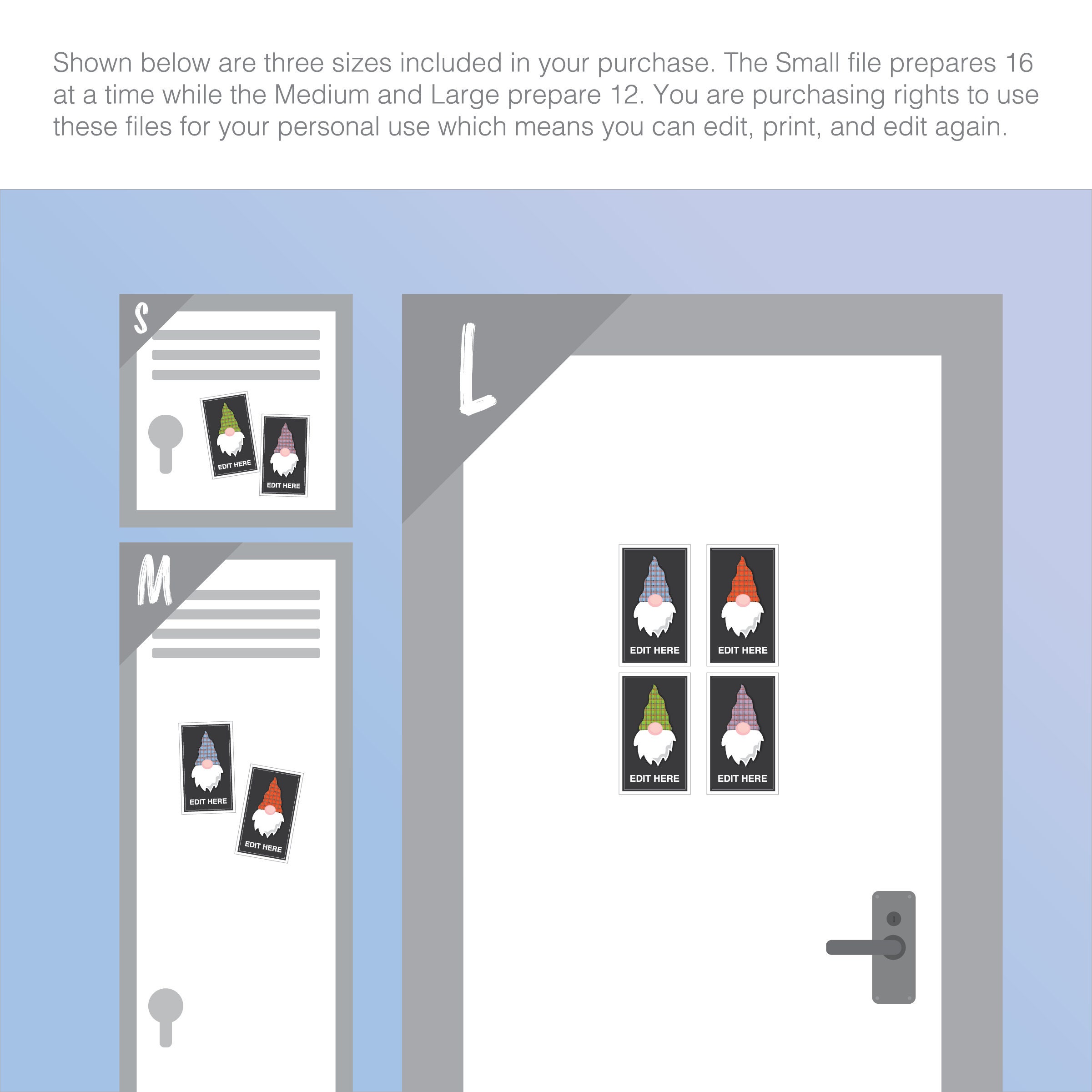 My Gnomies Door Decoration / Garden / Gnome / Toy / Winter / - Etsy