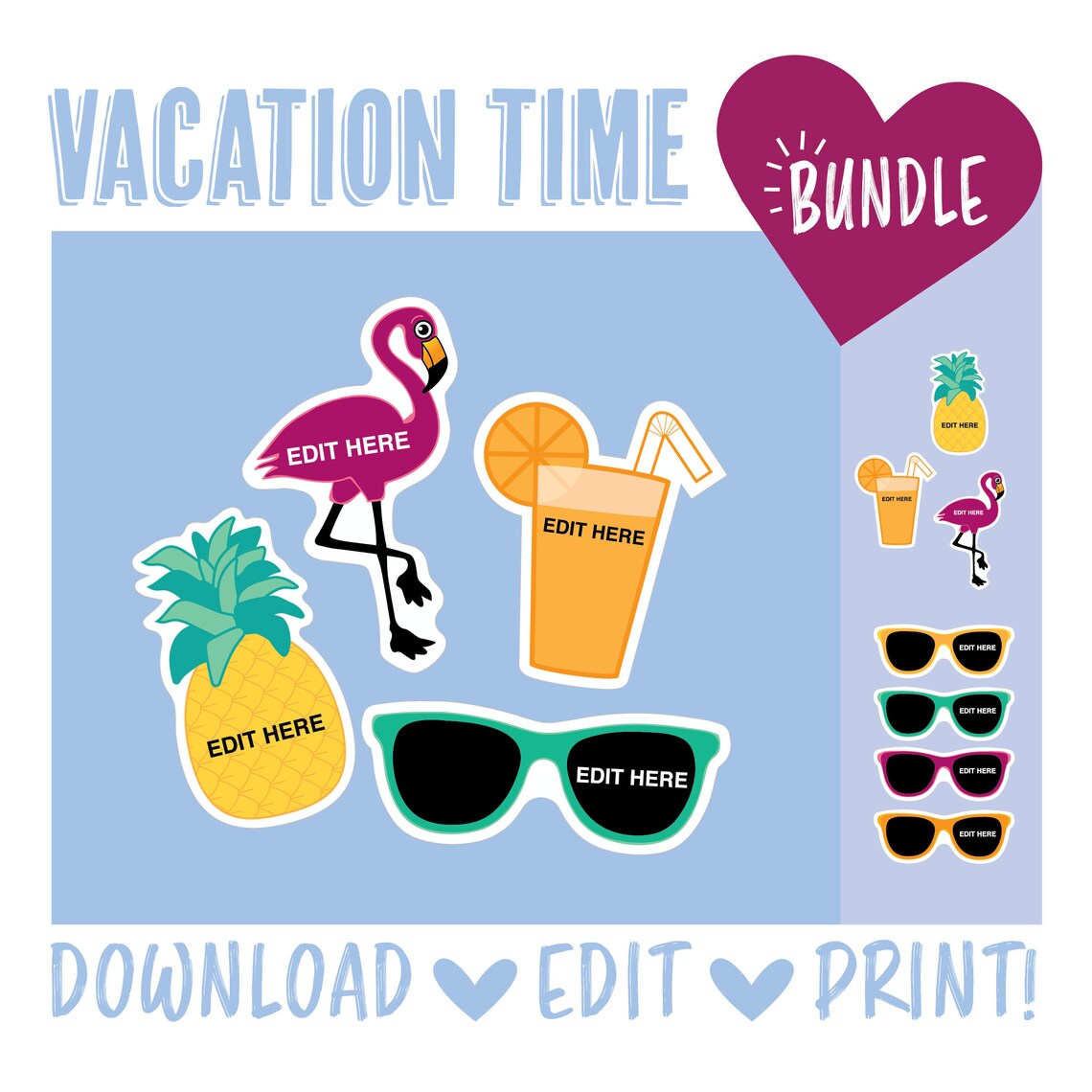 Vacation Time Bundle / Tropical / Summer / Florida / Zoo / - Etsy