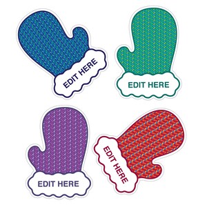 Winter Mittens Door Decoration / Knit / Winter / Snow / Christmas ...