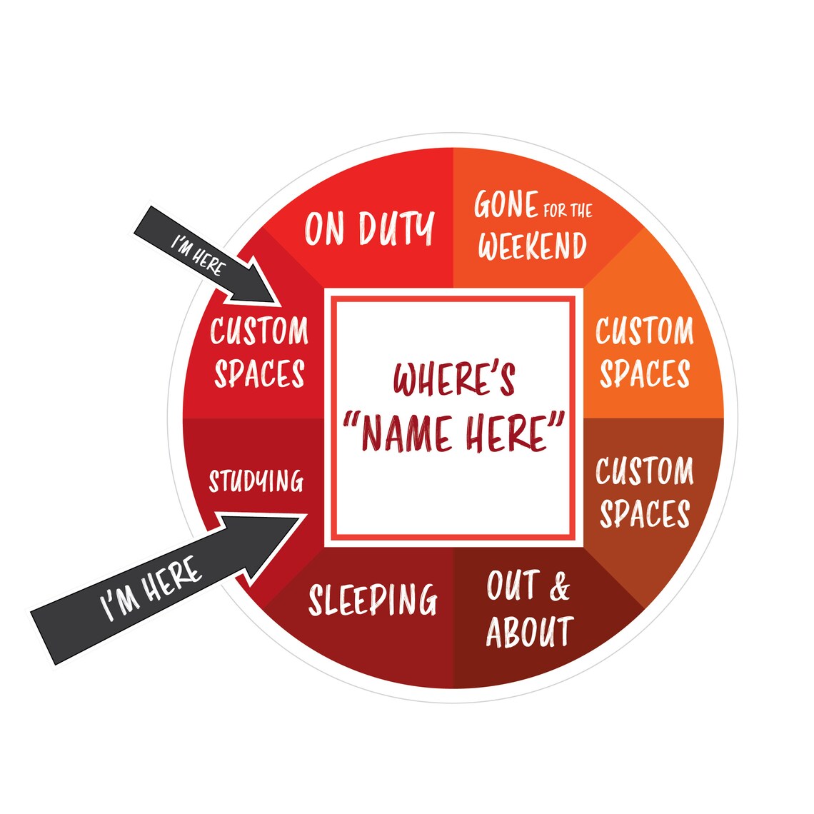 Red Gradient Find-me Board - Etsy