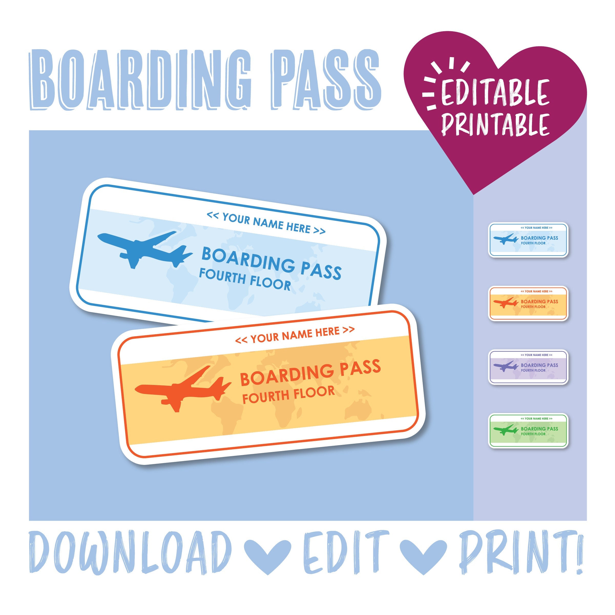 Boarding Pass Door Decoration | Etsy