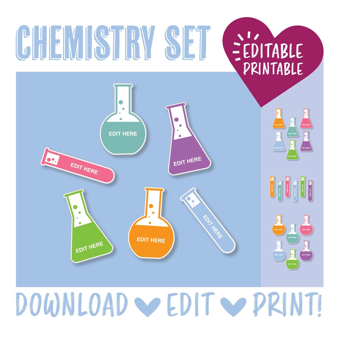 Chemistry Set Door Decoration Chemical Reactions Test Tubes - Etsy