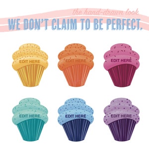 My Cupcakes Door Decoration / Hand-drawn / Editable / Printable / Food ...
