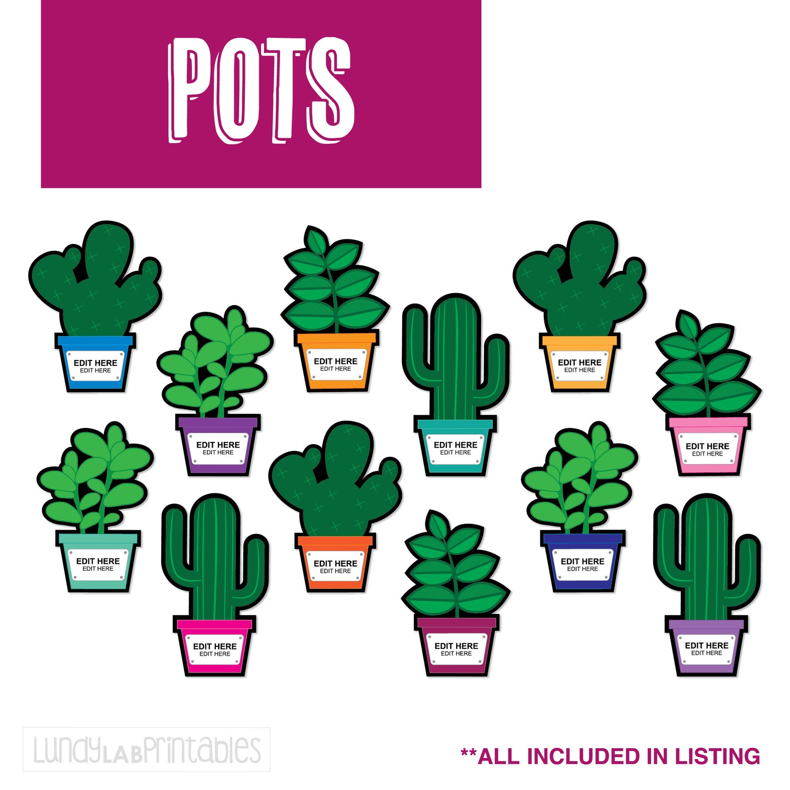 Succulent Door Decoration Printable, Door Dec, RA, Residence Life ...