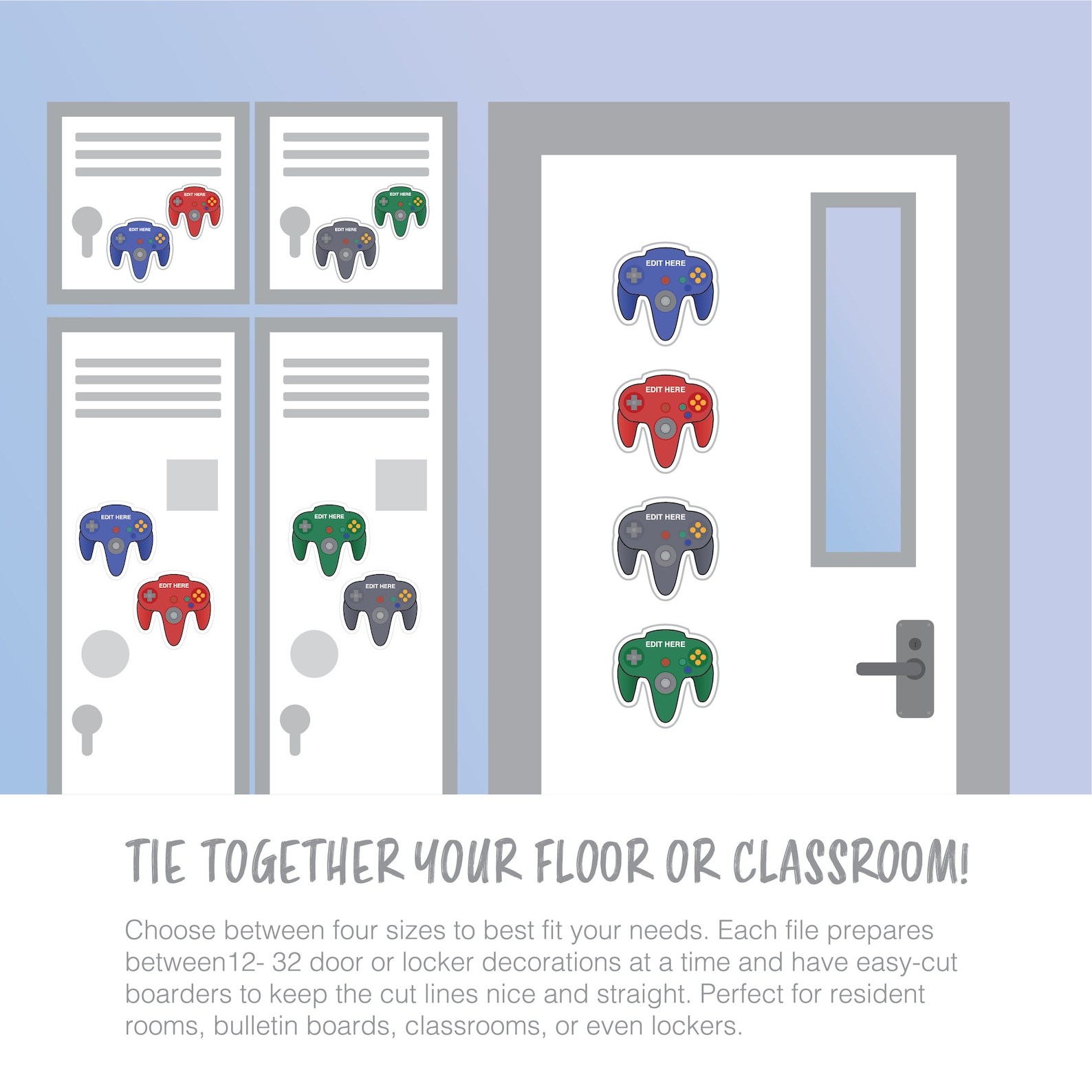 Game on Door Decoration / Printable / Game / Video Games / - Etsy