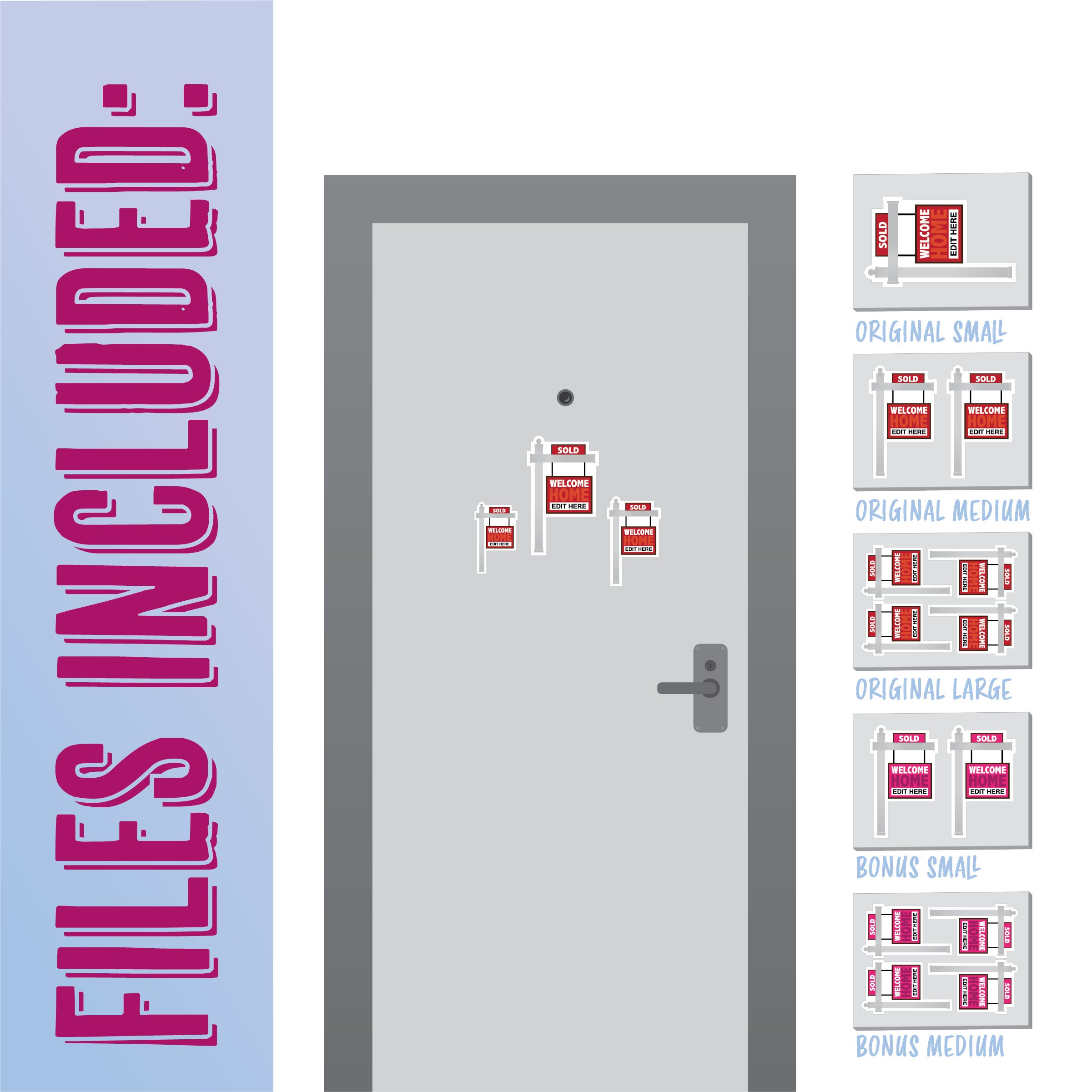 Welcome Home Door Decoration / Printable / Home / Sign / Door - Etsy