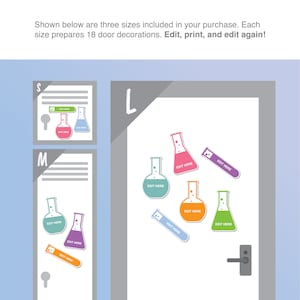 Chemistry Set Door Decoration, Chemical Reactions, Test Tubes , Beaker ...