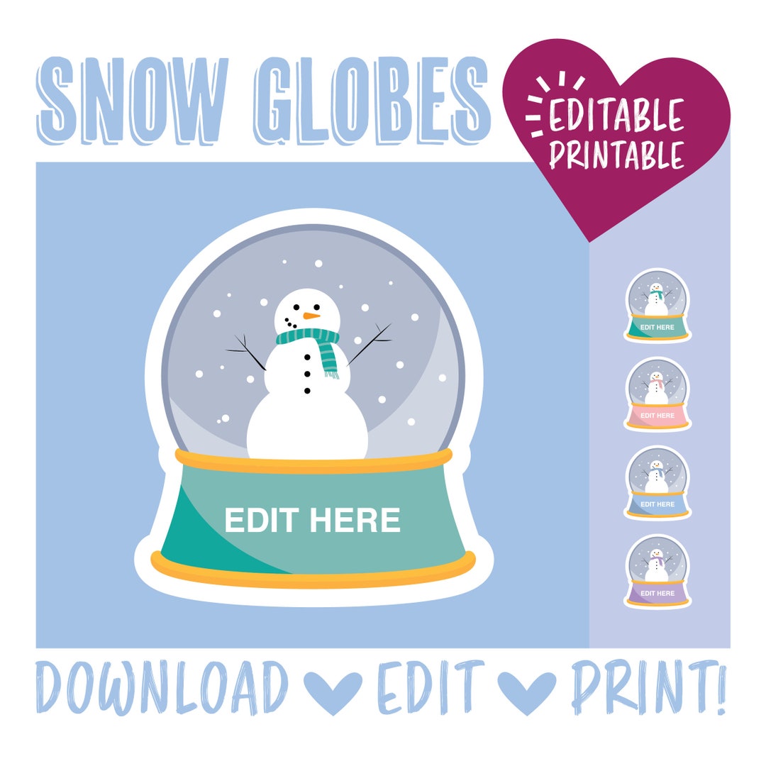 Snow Globes Door Decoration / Snowman / Let It Snow / Wonderland ...