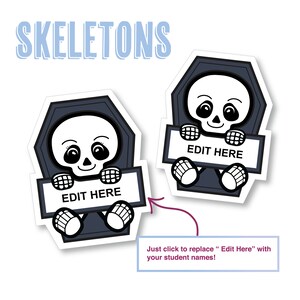 Skeleton Door Decoration / Halloween / Printable / RA / Resident ...
