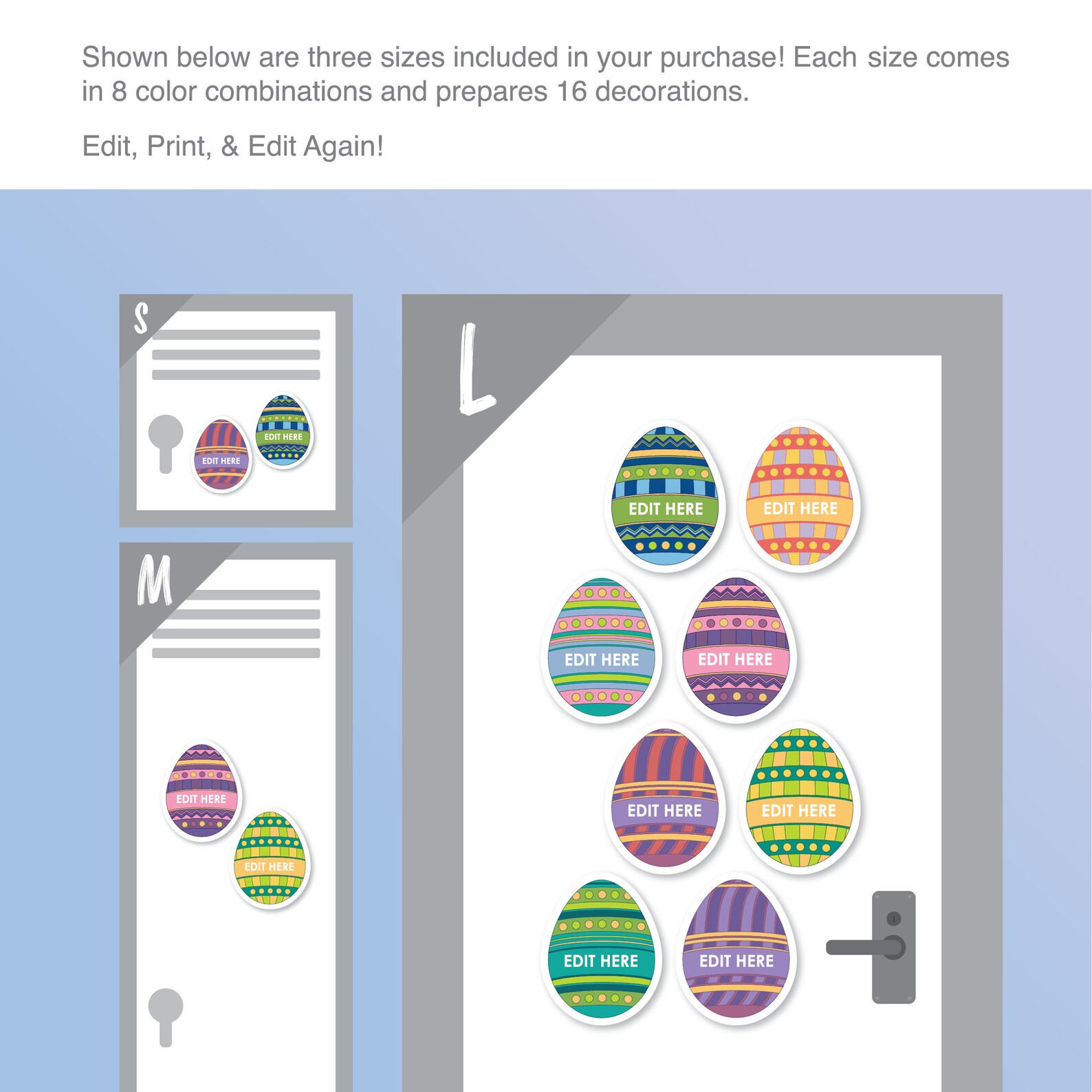 Easter Eggs Door Decoration / Spring / Easter / Egg Hunt / Decoration ...